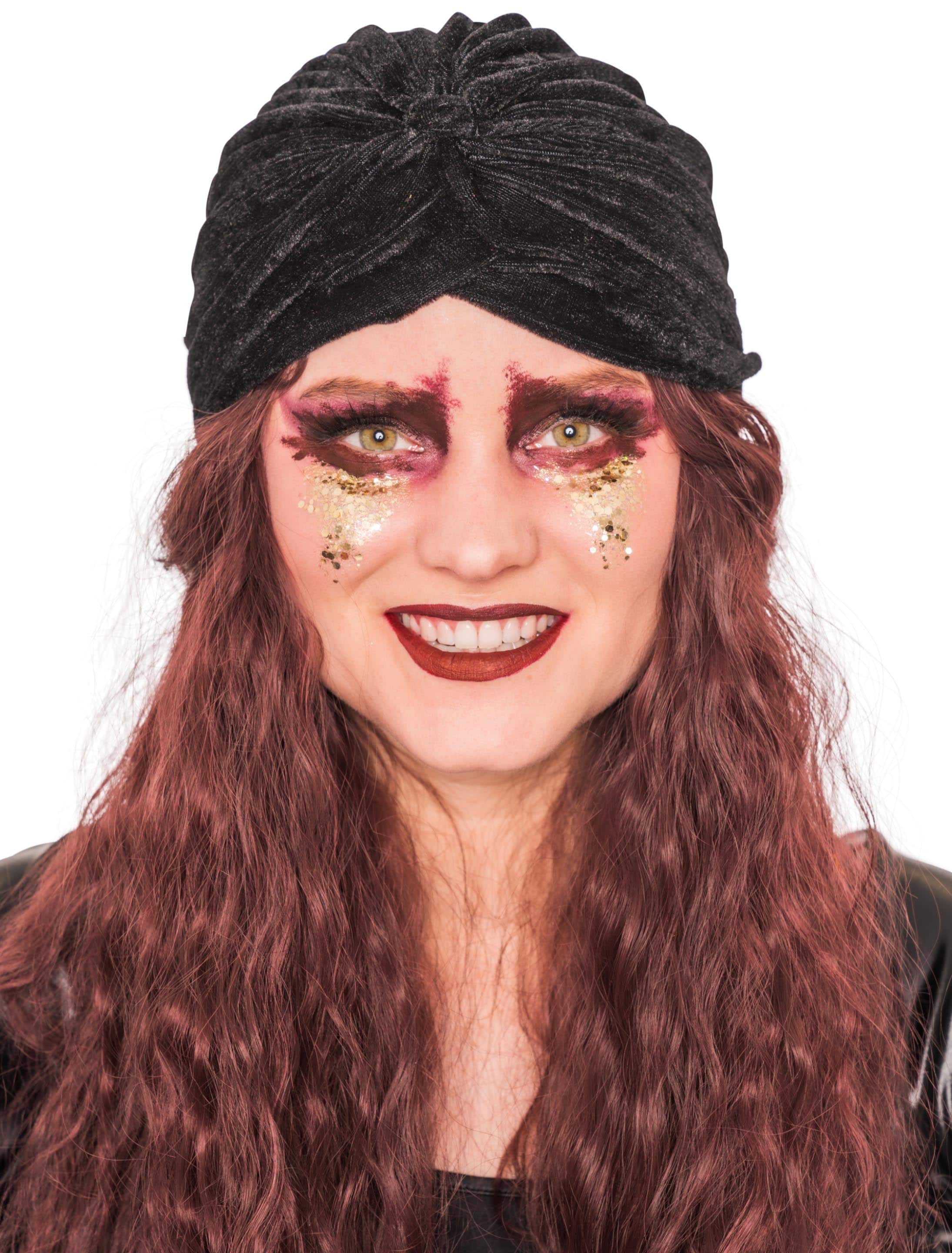 Turban Samt schwarz für Karneval & Fasching kaufen » Deiters